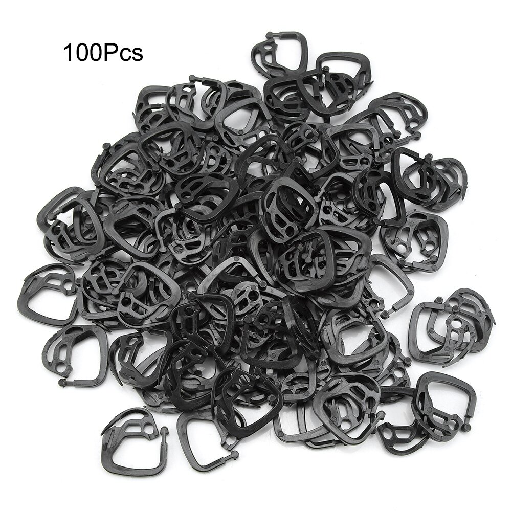 100 шт. крючки для сетки для тента для теплицы, пластиковые подвесные крючки для ткани для тента, просты в использовании, прочный пластиковый материал, идеально подходит для аксессуаров для теплицы