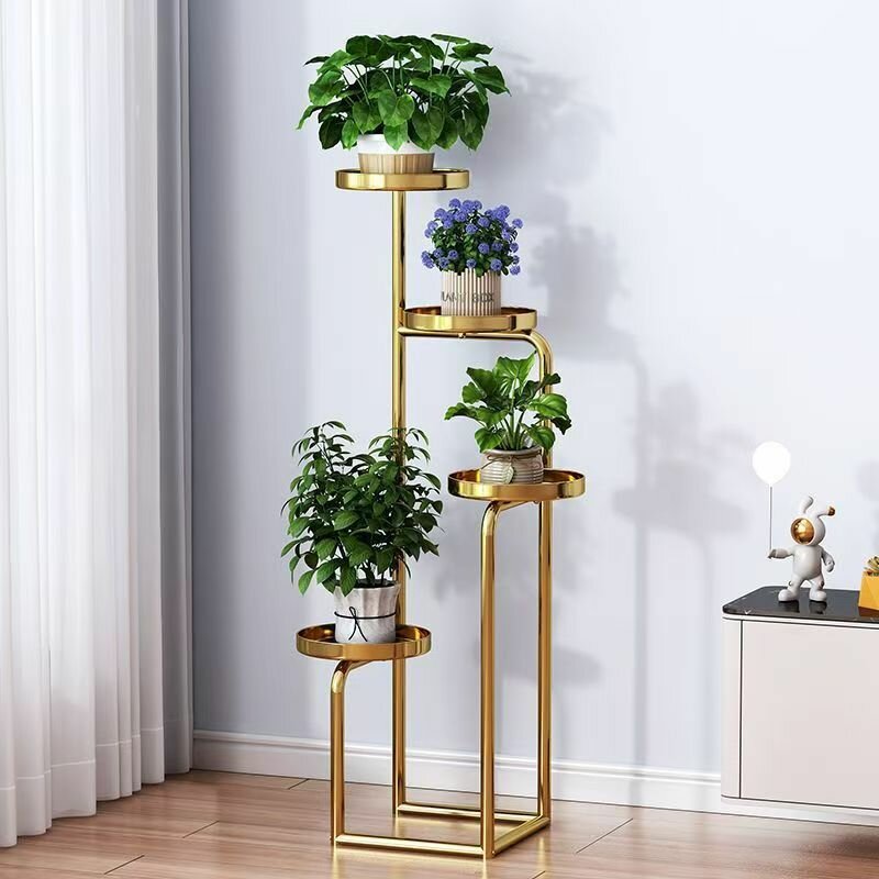 Подставка для цветов "Дикая Роза", пластик, цвет Gold #2, напольная/настольная