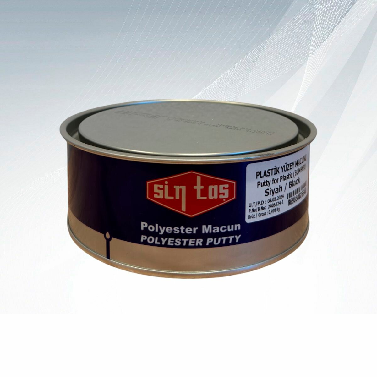 2К Шпатлевка для пластиков SINTAS черная 0,97 кг I 6 шт / коробка