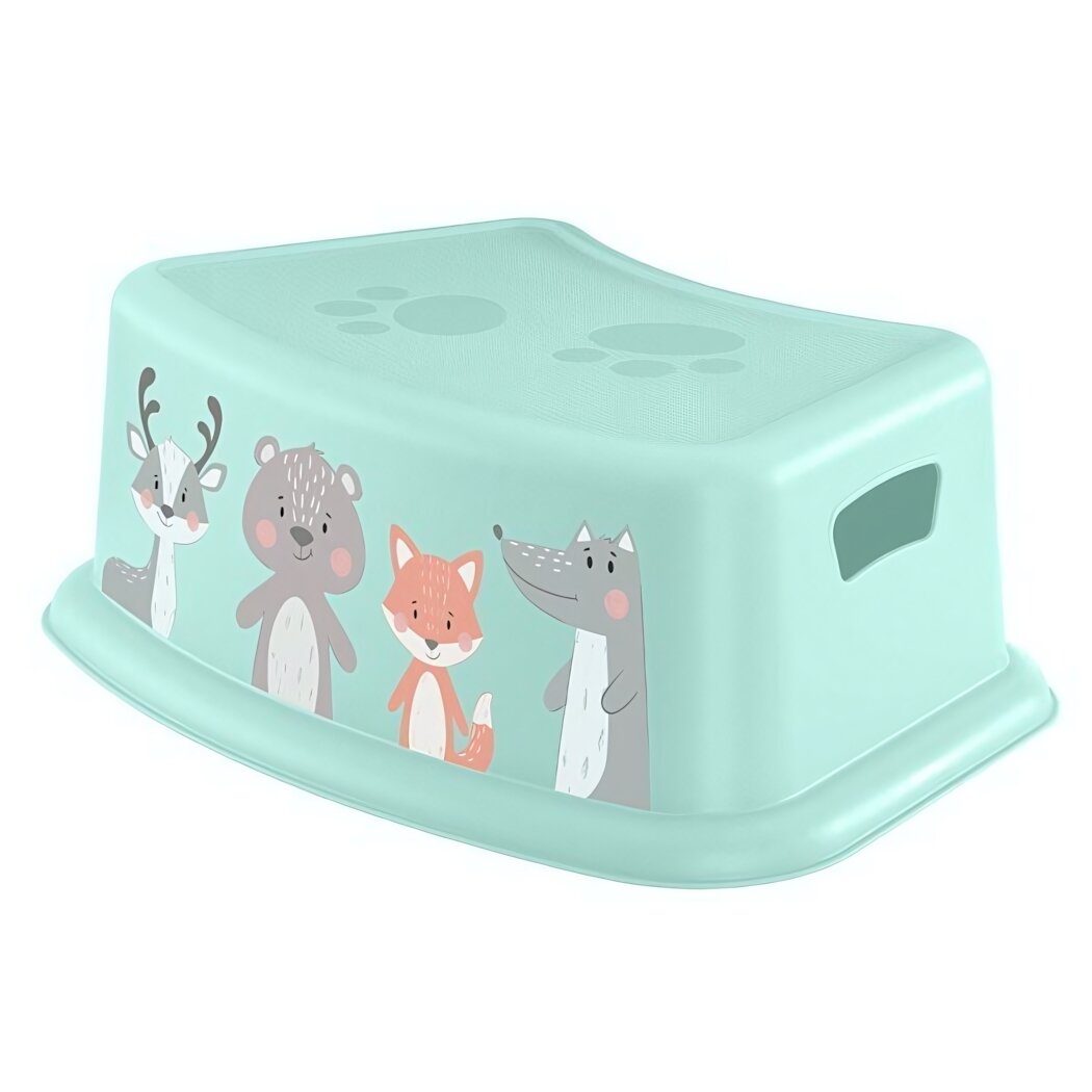 Детская подставка 'Пластишка', зеленая, нескользящая, с ручками, из полипропилена