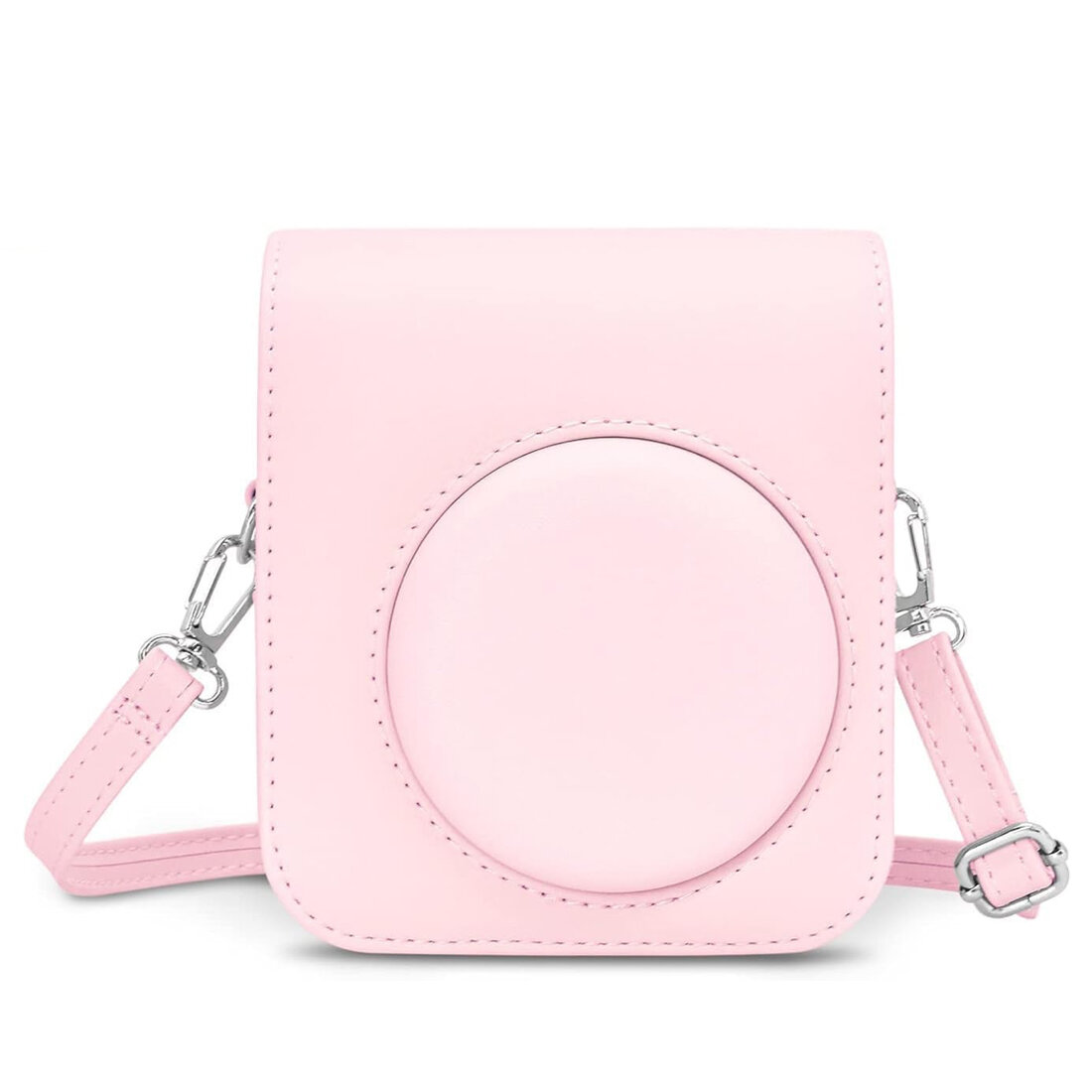 Чехол/сумка для фотоаппарата Instax Mini 12, blossom pink, полиуретан, с ремнём