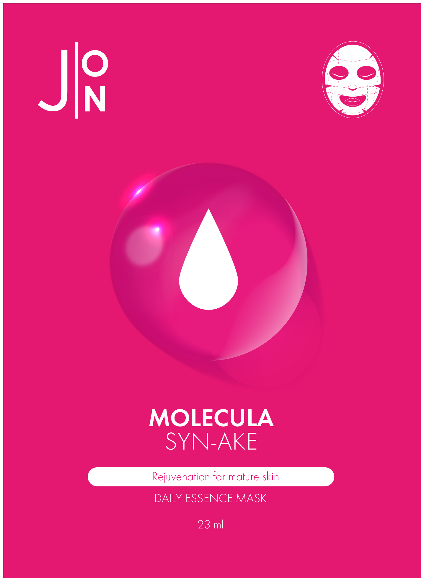 Тканевая маска J: ON Molecula "Syn-Ake", для упругости кожи, 23мл