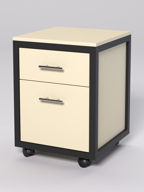 Тумба файловая подкатная НТ-330 ФЛ "стронг" в стиле лофт, Крем Вайс