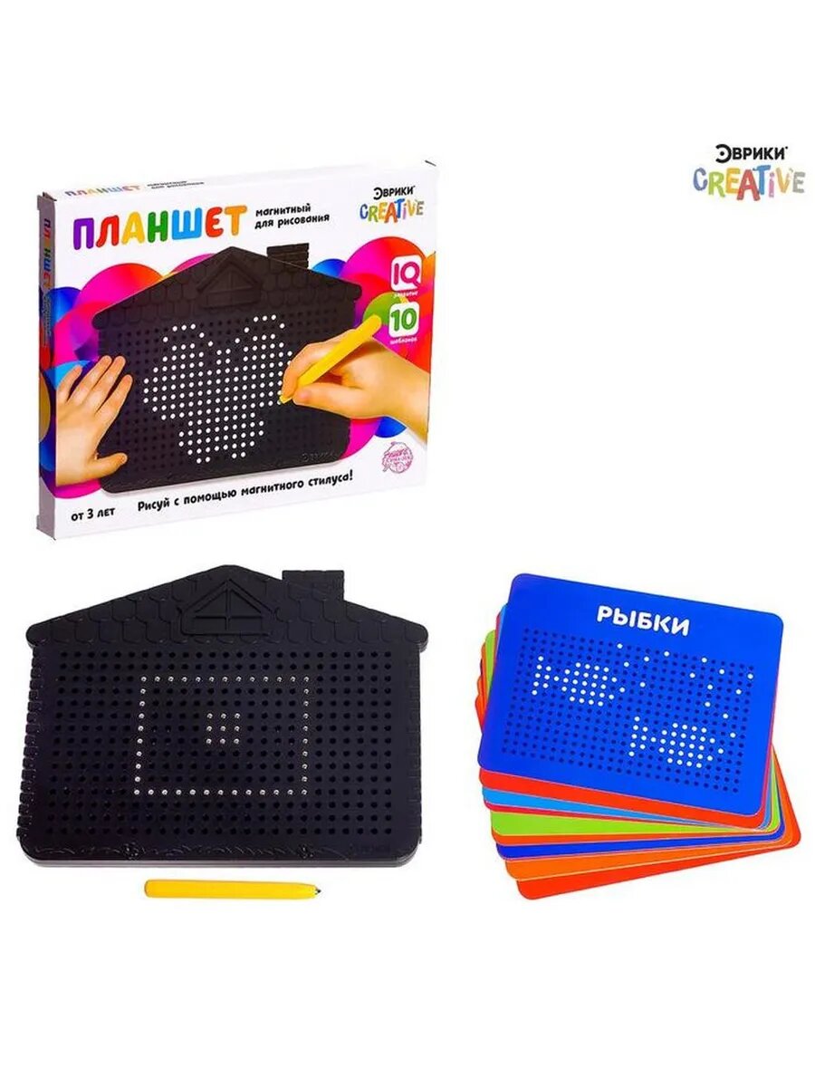 Планшет обучающий «Магнитное рисование», цвет чёрный, 375 от