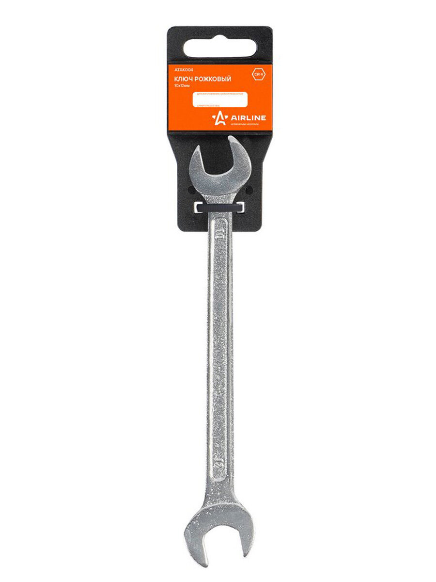 Ключ рожковый Airline ATAK004, хромованадиевая сталь, 10x12мм