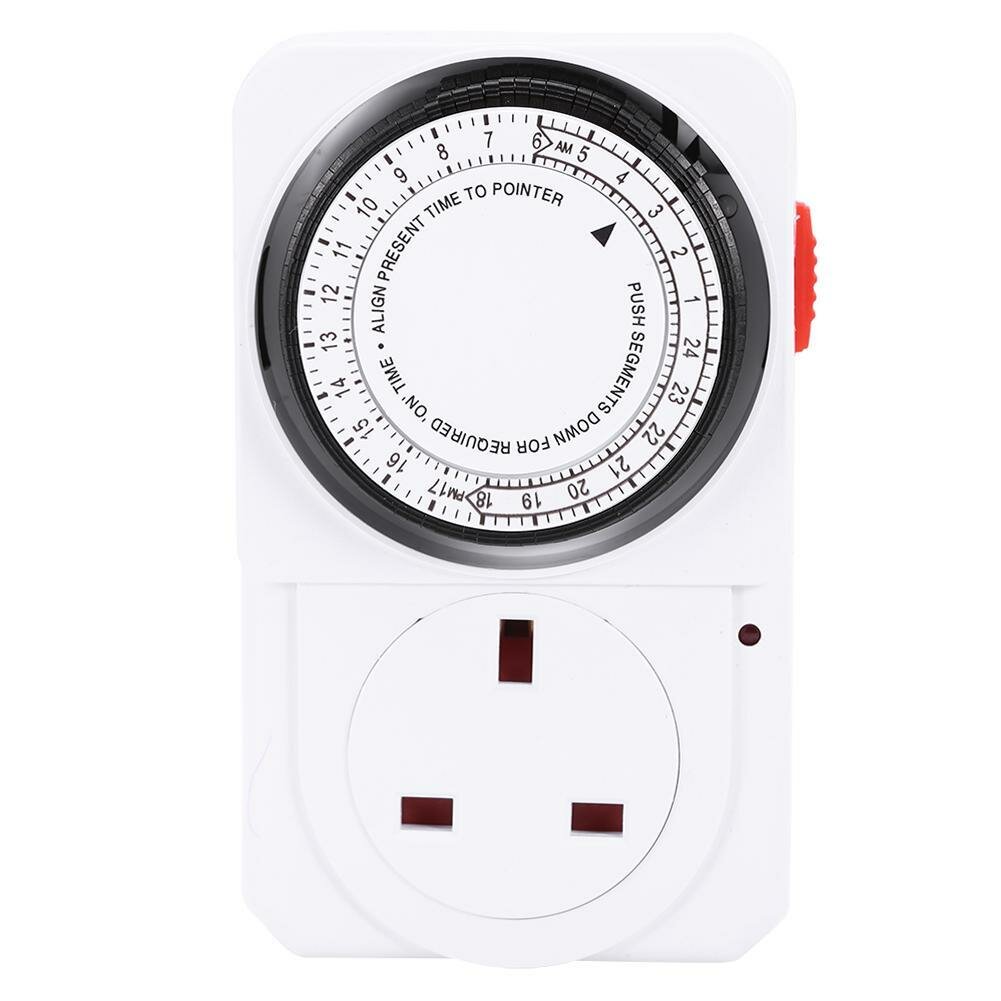 24-часовой электрический энергосберегающий механический таймер розетка вилка таймер переключатель (вилка UK)