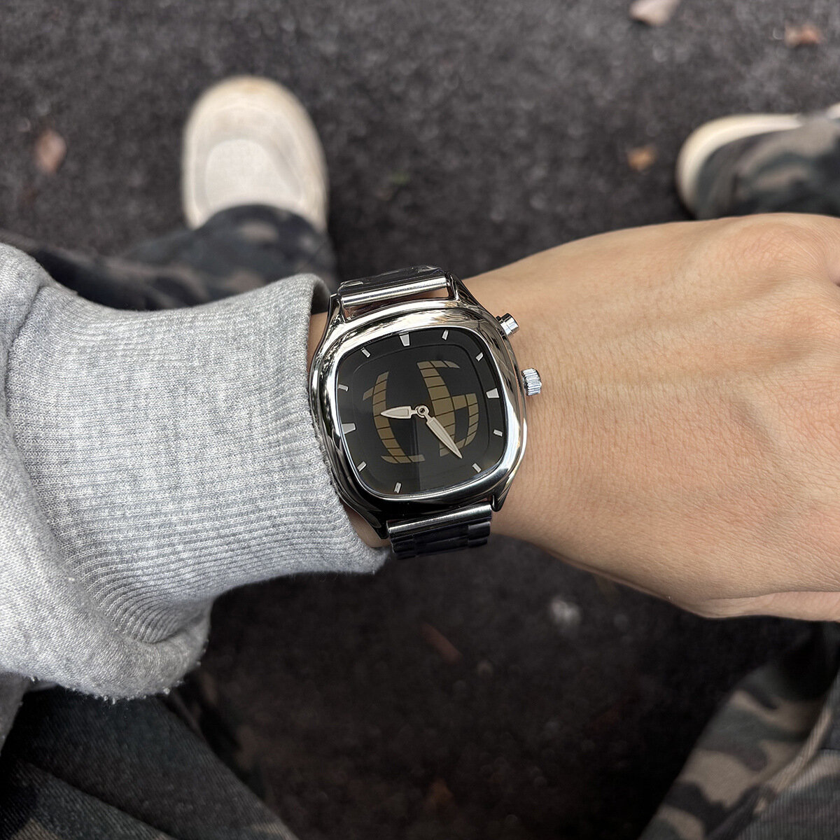 Мужские часы с динамическим цифровым дисплеем, оригинальный нишевый дизайн, американский модный бренд, светящиеся и водонепроницаемые. Подарок на день рождения мужу или парню.