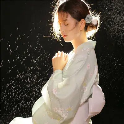 Женское кимоно ODFVEBX цветочное Белый, 17