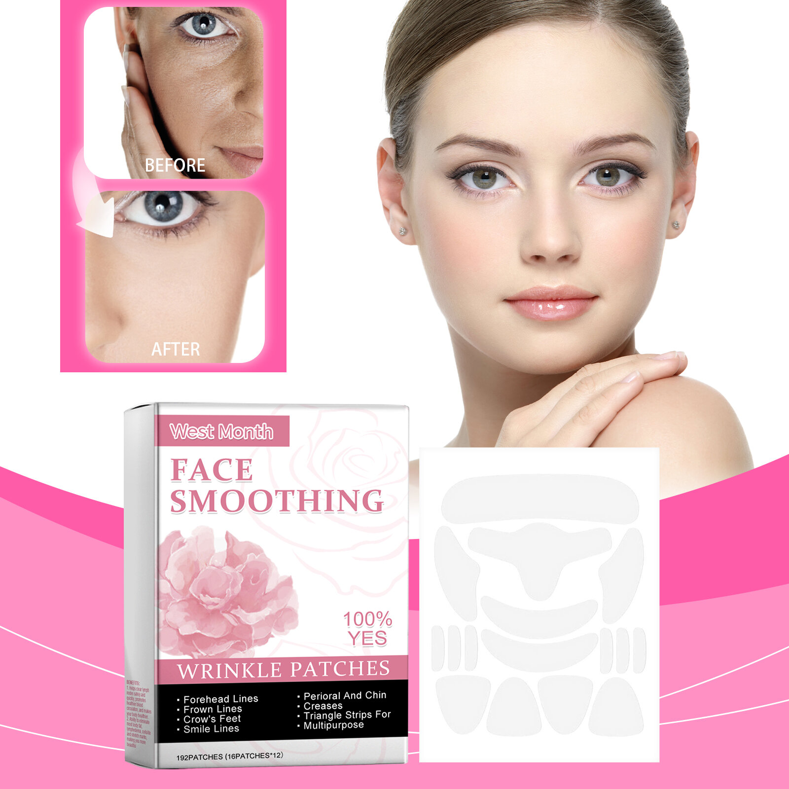 Пластыри для ухода за лицом укрепляющие и подтягивающие кожу лица глубоко питательные пластыри для подтяжки лица