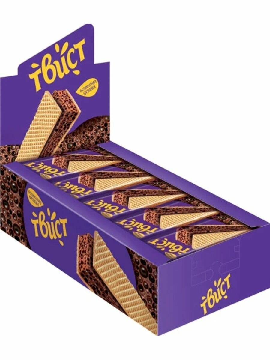 Вафли батончик Твист, 22,5г (упаковка 20 шт.)