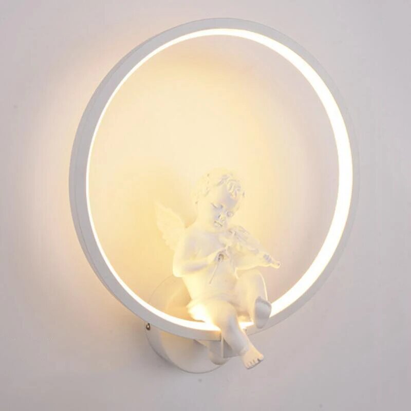 Настенный светильник wecus Nordic Angel, 35x30x10cm, 18W, Warm white, Angel violin-white