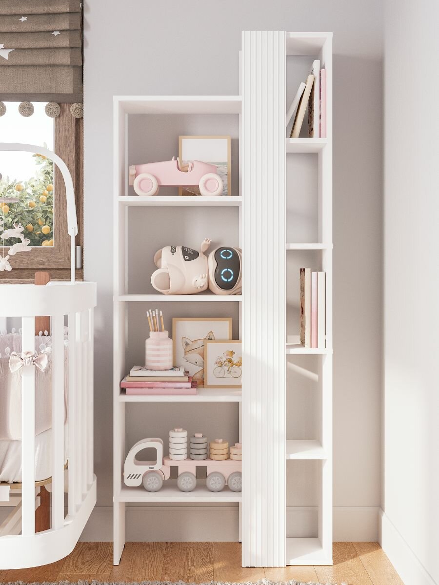 Деревянный стеллаж напольный, полка