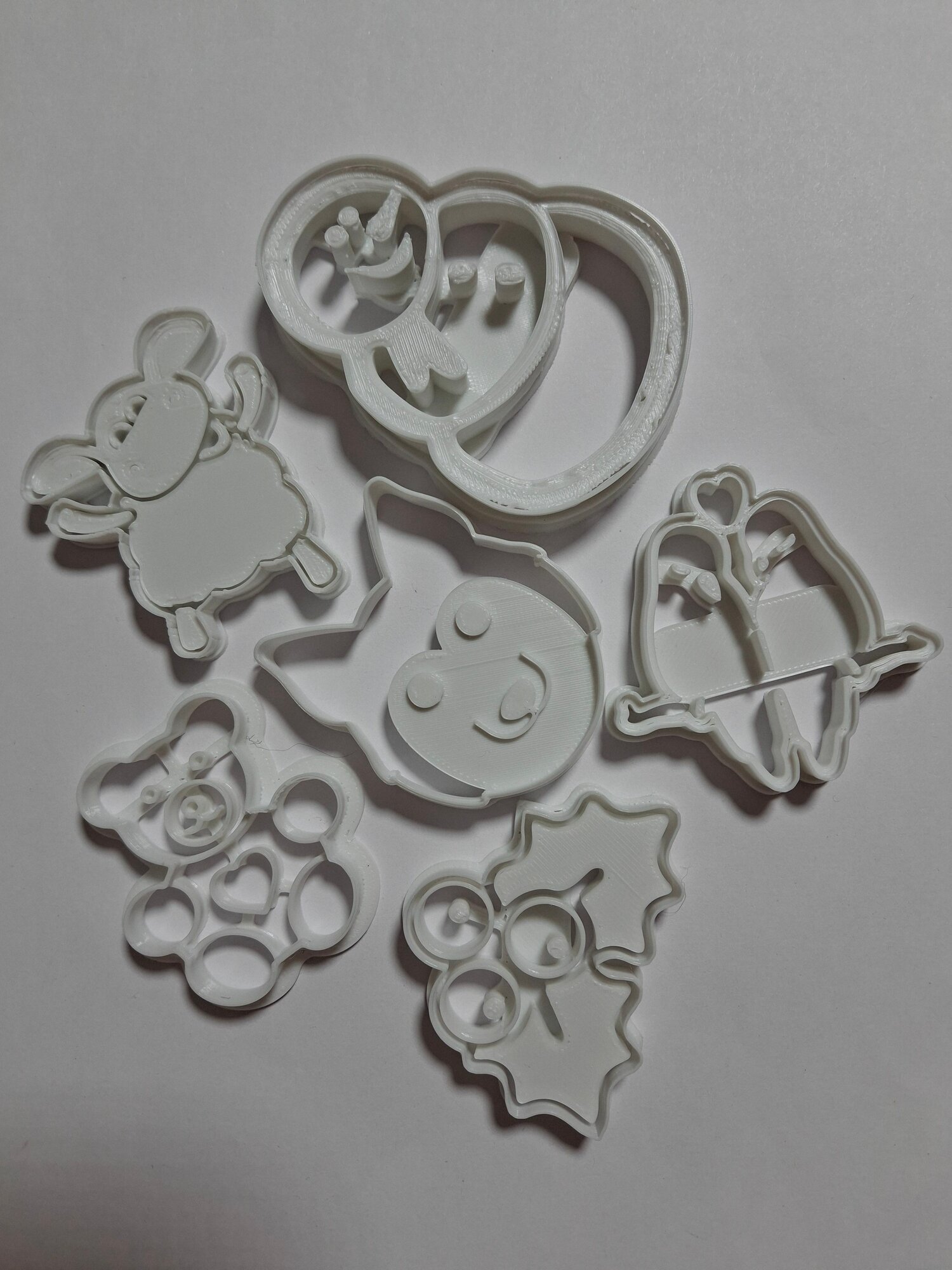 Набор форм и штампов - 6 шт, для выпечки, печенья, пряников, теста, глины и творчества, пищевой пластик, ручная работа