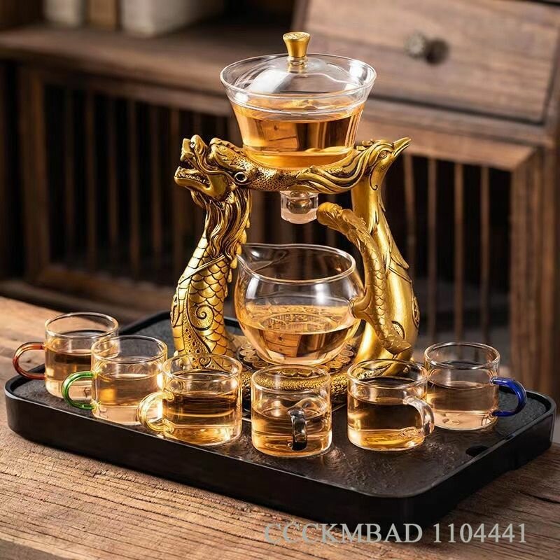 Стеклянный Чайник С Узором Дракона, Магнитный Автоматический Термостойкий Чайник, Можно Отапливать Электричеством