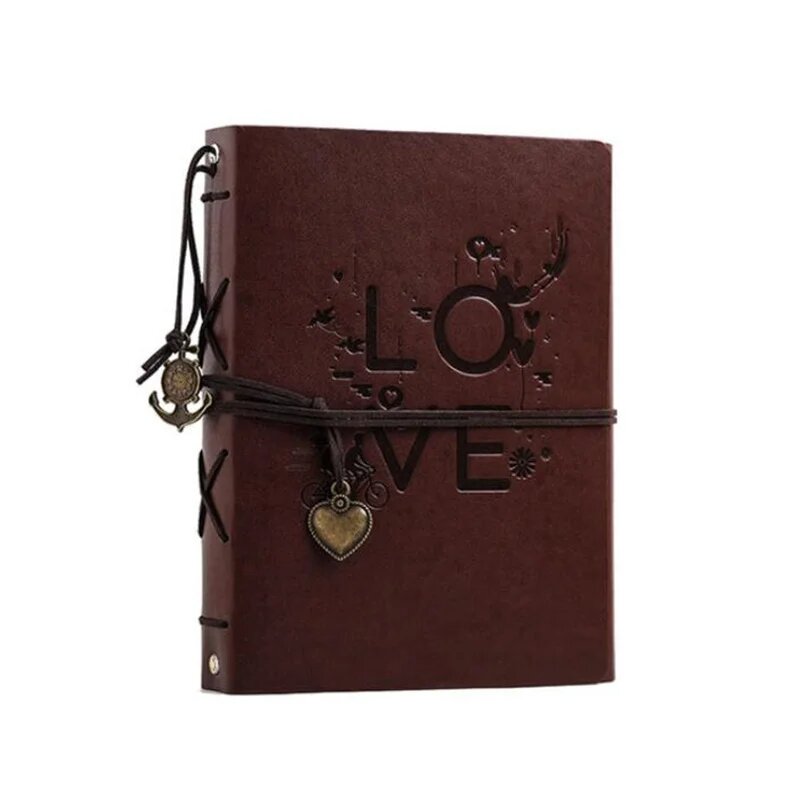 Кожаный фотоальбом Ergen коричневый LOVE