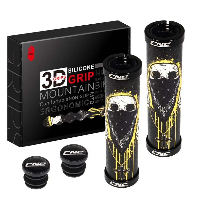 Грипсы CNC 3D Mountain Bike Yellow Devil