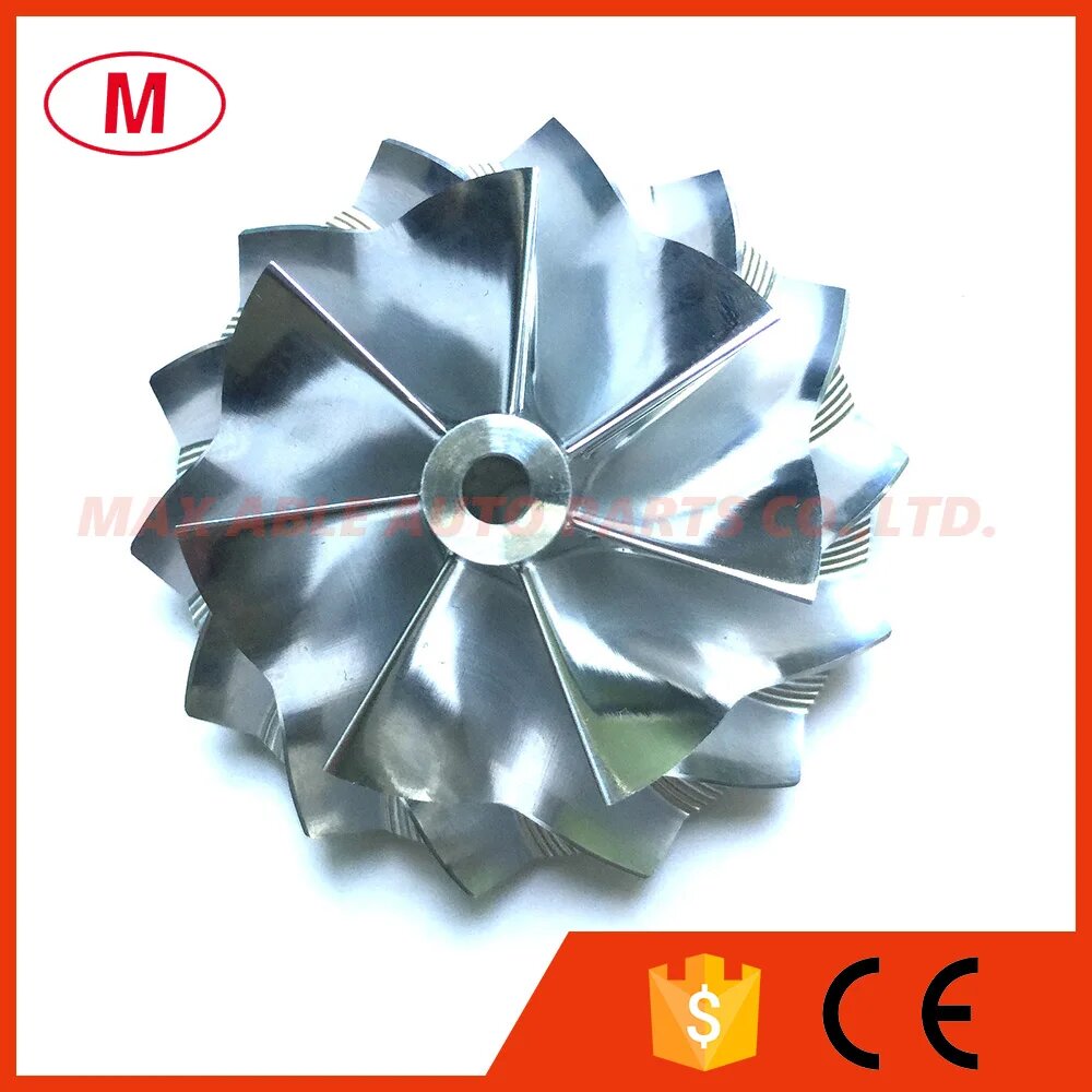 B03G 54,87/70,98 мм, 7 + 7 лопастей, высокопроизводительное колесо компрессора с турбонаддувом/алюминий 2618/фрезерное колесо турбокомпрессора