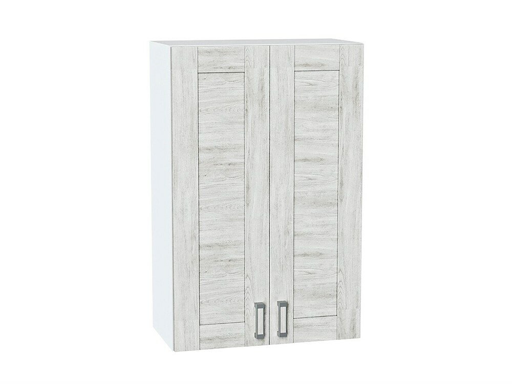 VVT Шкаф верхний с 2-мя дверцами Лофт Белый, Nordic Oak, 920, 600 В*Ш*Г 920*600*320, фасад МДФ Nordic Oak, корпус Белый Nordic Oak