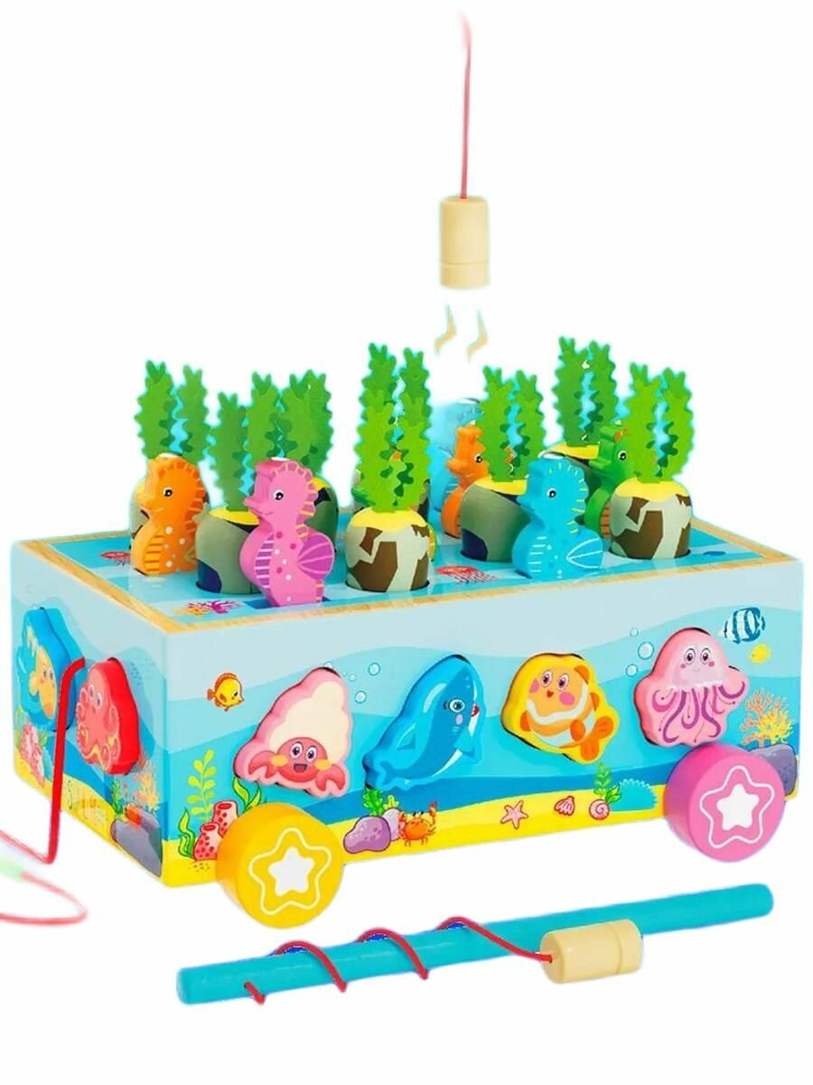 Сортер игрушка-каталка Магнитная рыбалка