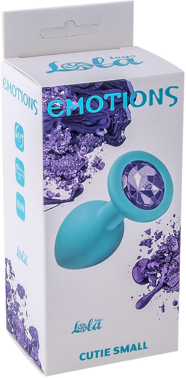 Анальная пробка Lola games Emotions Cutie Small Turquoise light purple crystal