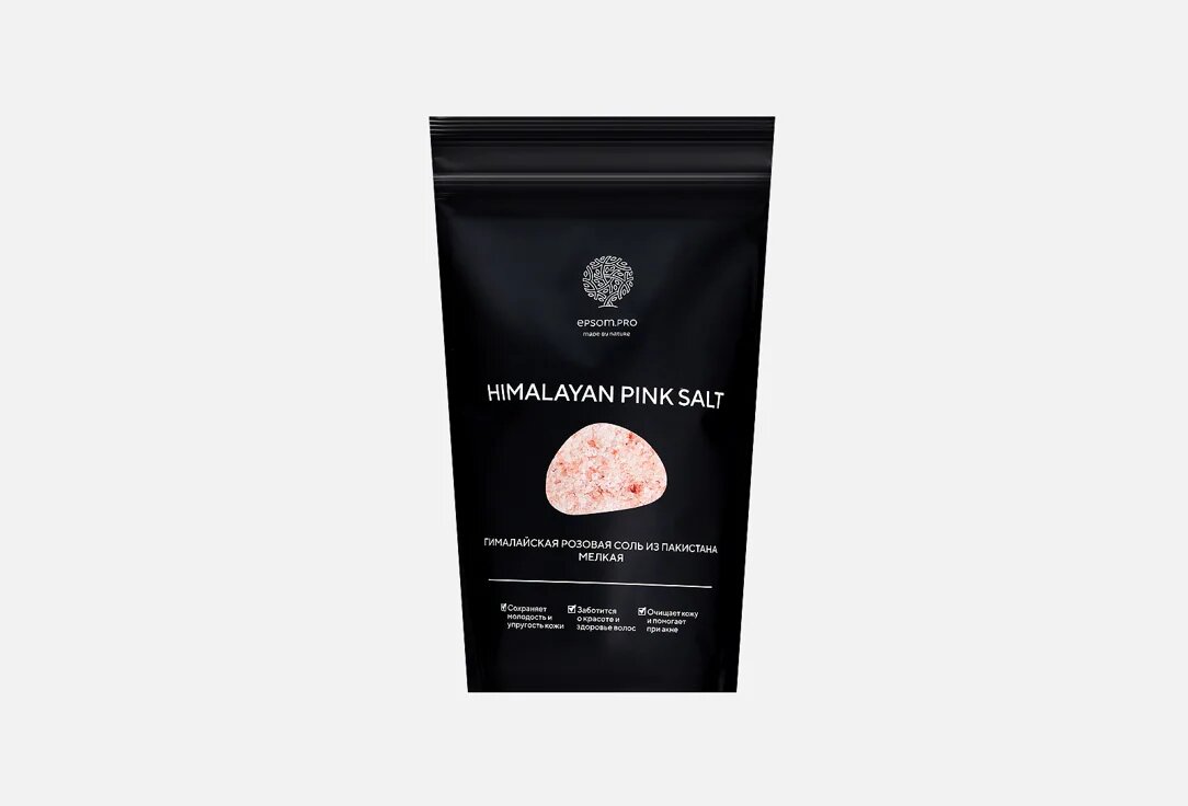 Соль гималайская Epsom.Pro Pink Crystal, розовая, мелкая, 1кг
