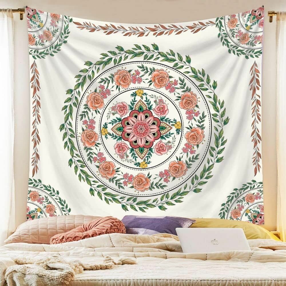 Гобелен мандала цветок настенный настенный рисунок