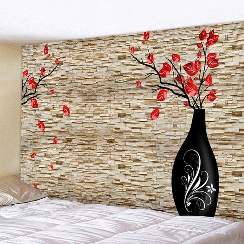 Гобелен ваза для цветов из камня мандала