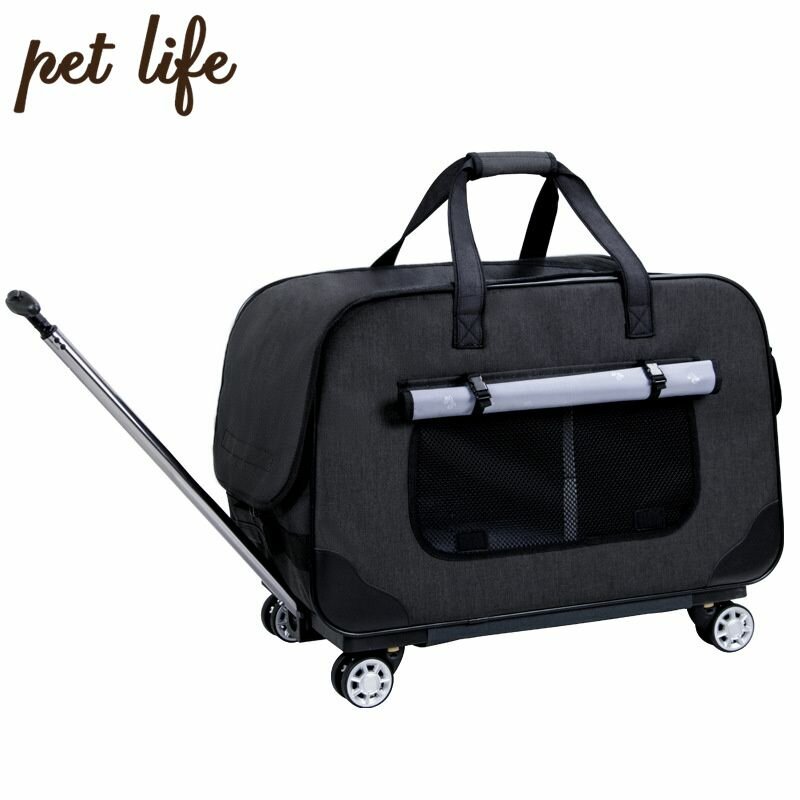 Коляска-троллейбус для животных, сумка для прогулок с собаками и кошками DODOPET, складной, дышащий багаж