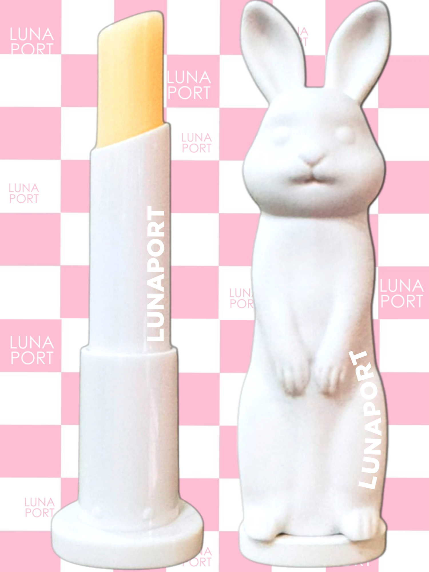 Бальзам для губ Lunaport Розовый Зайчик, питание и увлажнение губ