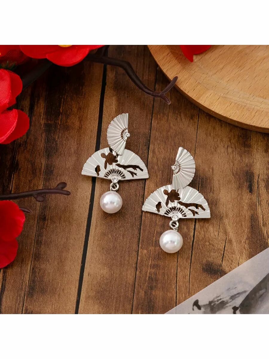 Серьги, искусственный камень