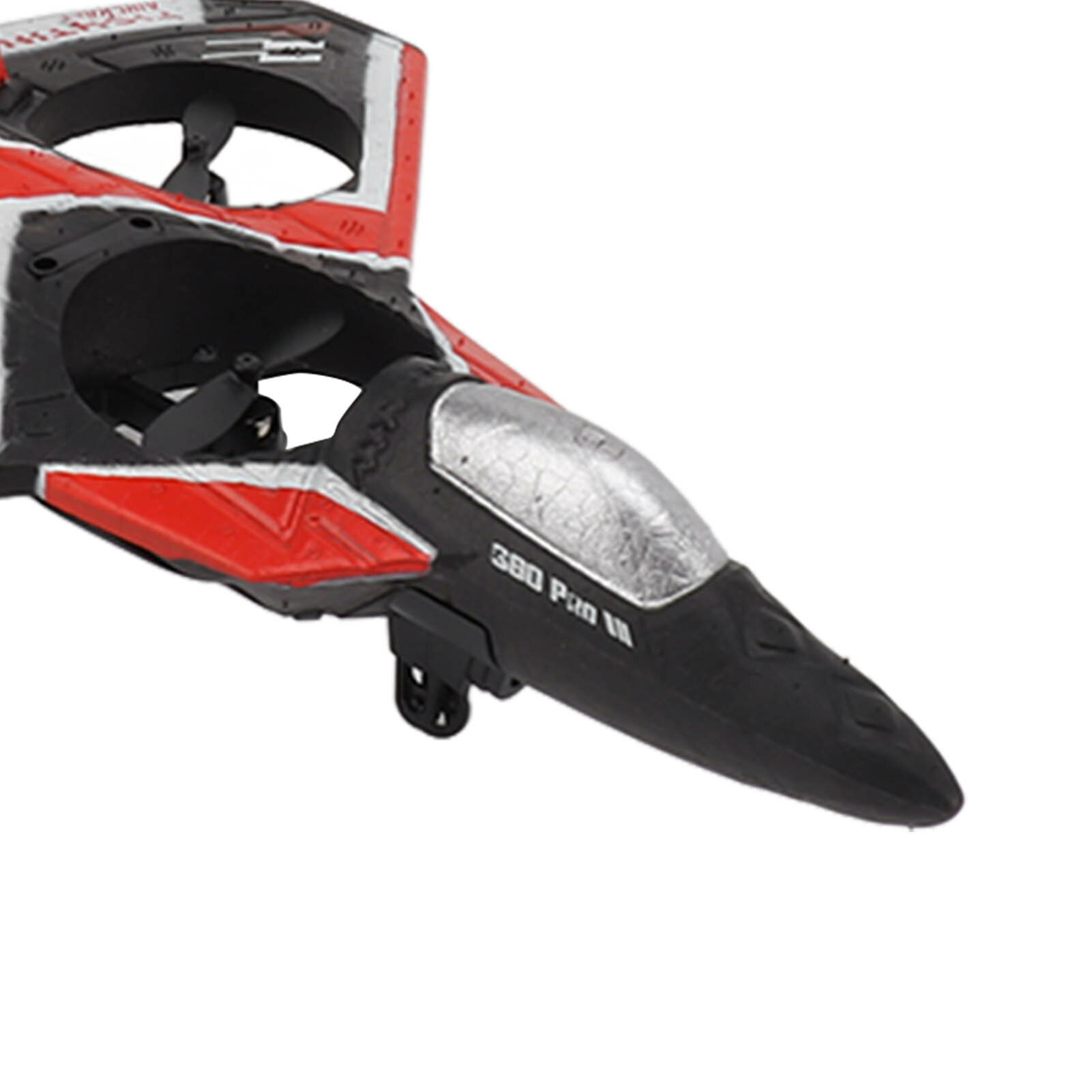 S80 RC Jet Plane Дрон с фиксированным крылом, переворотом, 3 скорости, позиционирование давления воздуха, мощное освещение, RC Drone, игрушка для детей, красный, 2 батареи