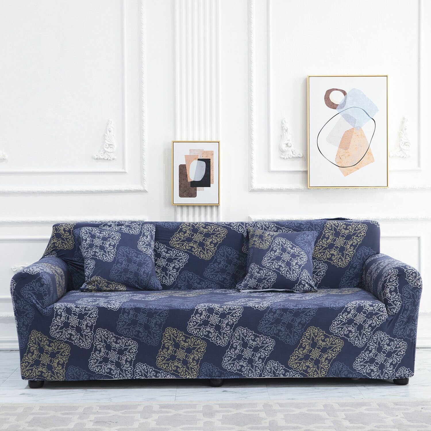 Универсальный универсальный эластичный чехол для дивана, подходит для трехместного дивана, длина 190-230 см.