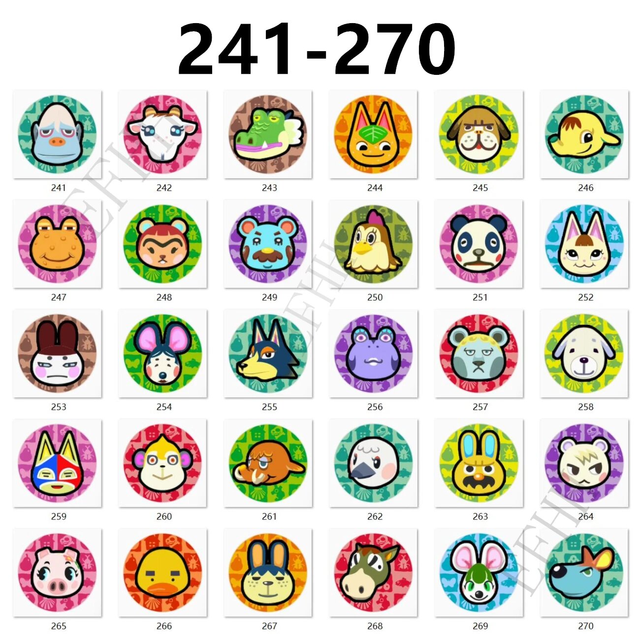 241-270 Различные карты Amxxbo Hot Game Animal Croxxing: New Horizons, милые роли NS Set Collect Mini NFC Coin Cards Marshal Daisy