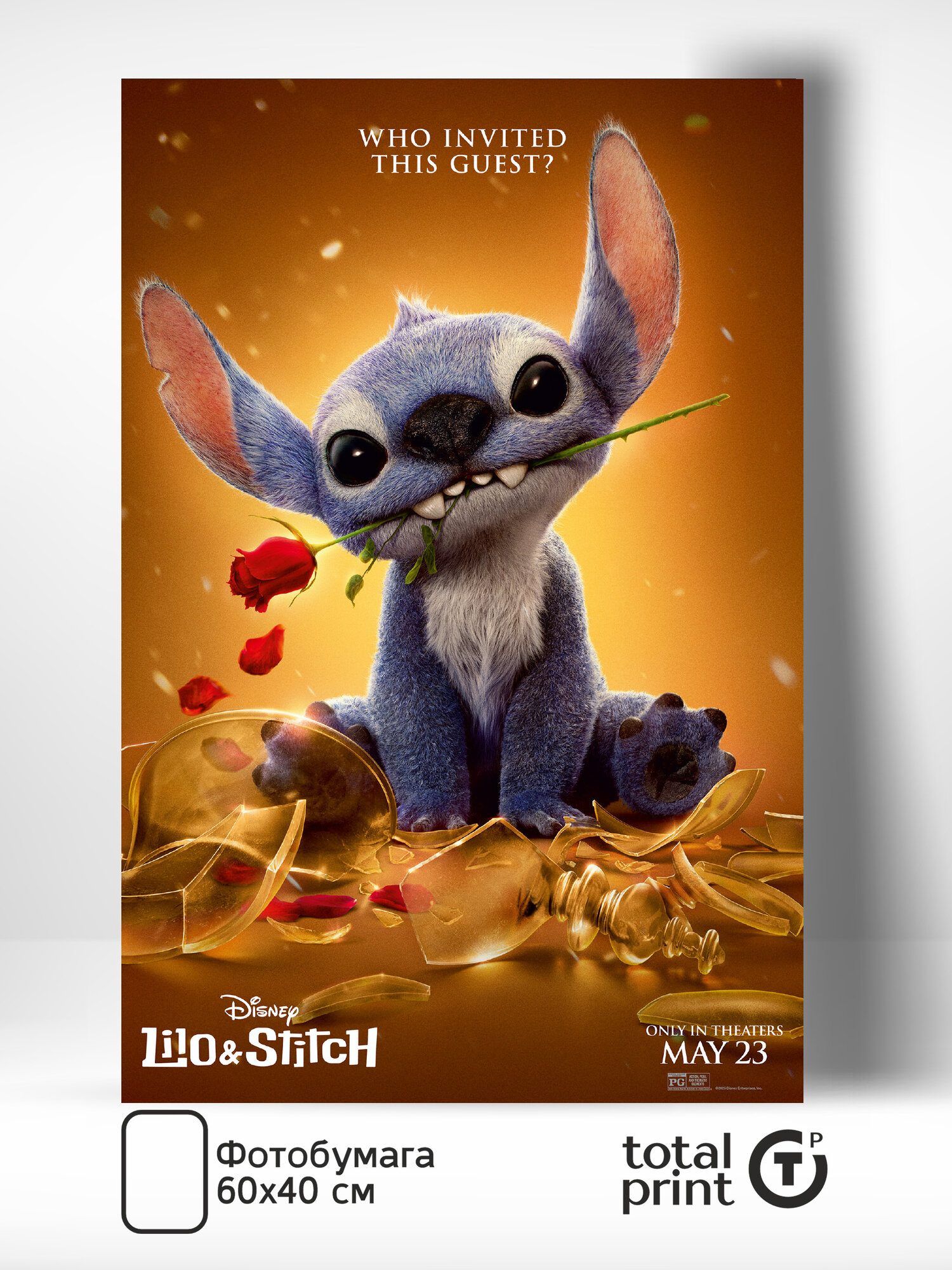 Постер на стену для интерьера Лило и Стич/ Lilo and Stitch, 60х40см, TotalPrint
