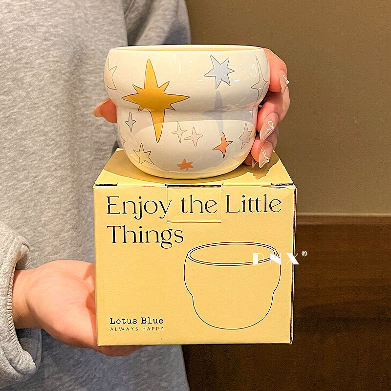 Новая керамическая тыква, ручная чашка, кофейная чашка, бытовая чашка для молока, кружка, керамическая чашка для питья для девочек, высокая ценность