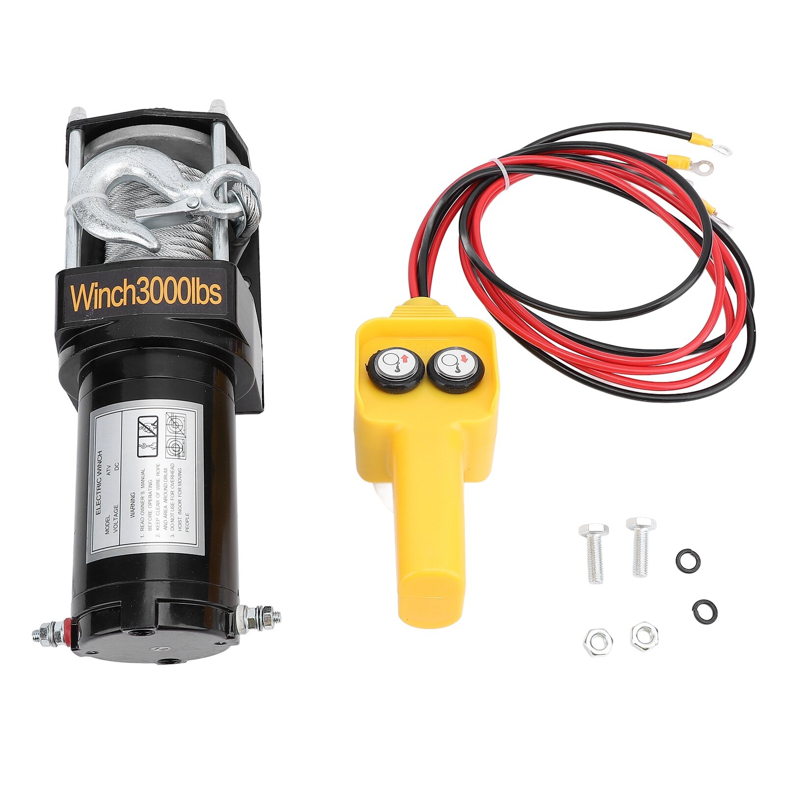 12 В, 3000 фунтов, комплекты электрических лебедок с подшипником, сильный торсион, 1 кВт, буксировка прицепов, лебедка для внедорожников
