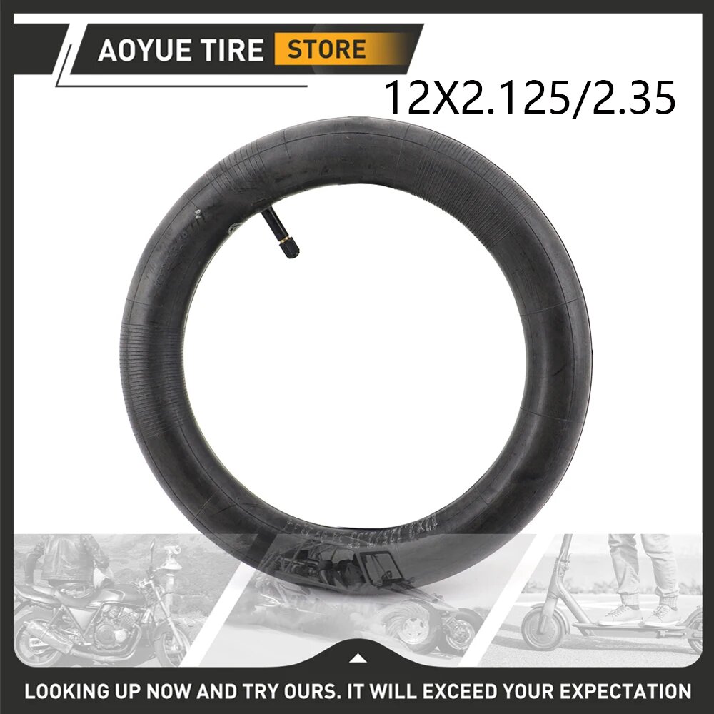 12,5 дюймов 12x125/2.35 Внутренняя трубка 12*2,125 с камерой с прямым клапаном для шин 12x2,125, велосипедный Электрический скутер