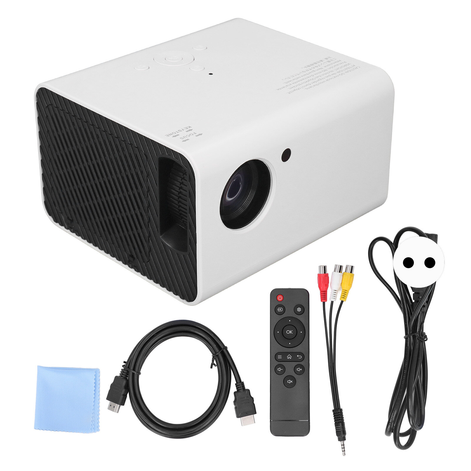 Wi-fi проектор портативный 1080p hd смарт для домашнего кинотеатра белый