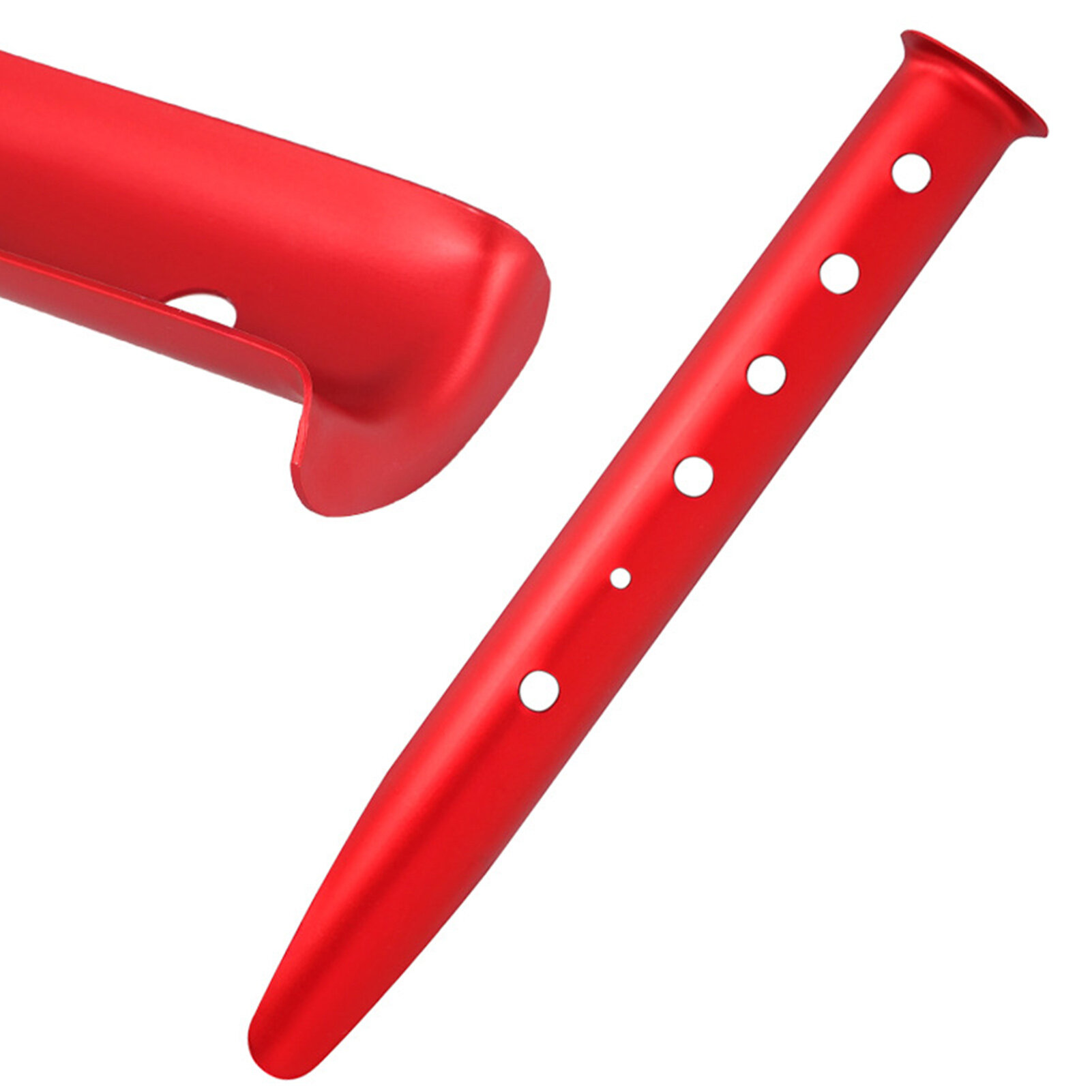 Легкие U-образные колышки для крепления палатки, навеса или палатки, из алюминиевого сплава, длиной 31 см, красного цвета.