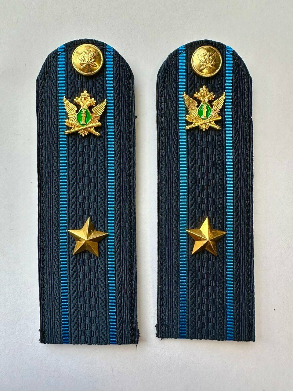 Погоны Фссп с фурнитурой звание Майор картон 14х4,5см цвет темно-синий