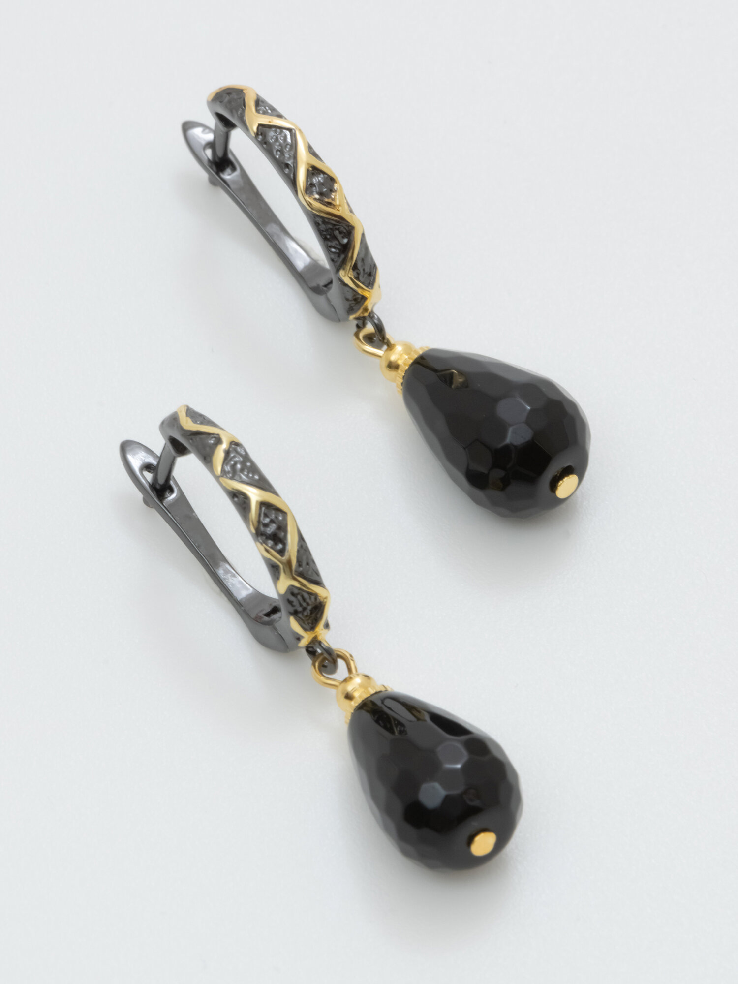 Серьги с подвесками, агат