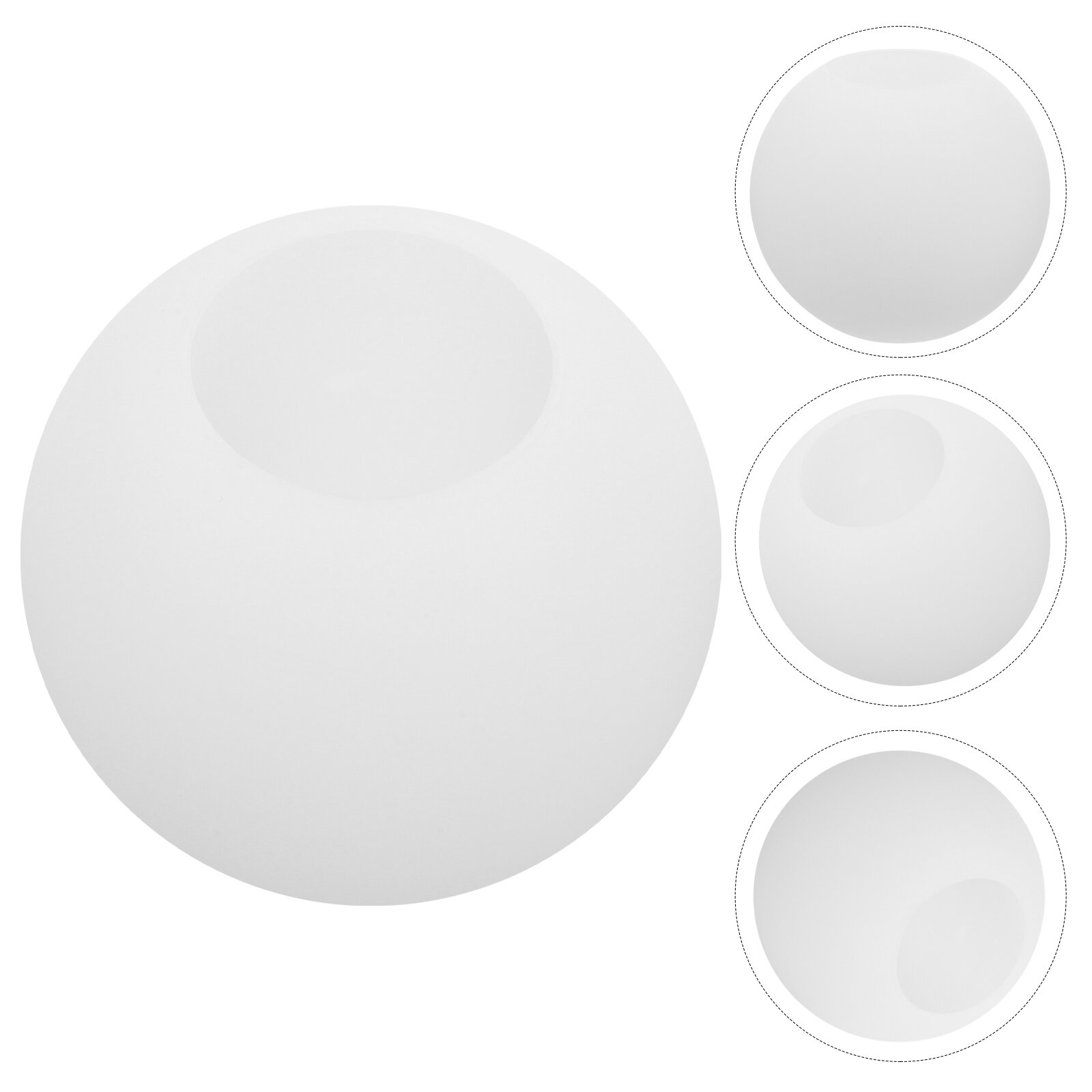 Стеклянный Плафон, Обработанный Кислотой, Для Внутреннего Освещения, Диаметр 130Мм, 1 Шт