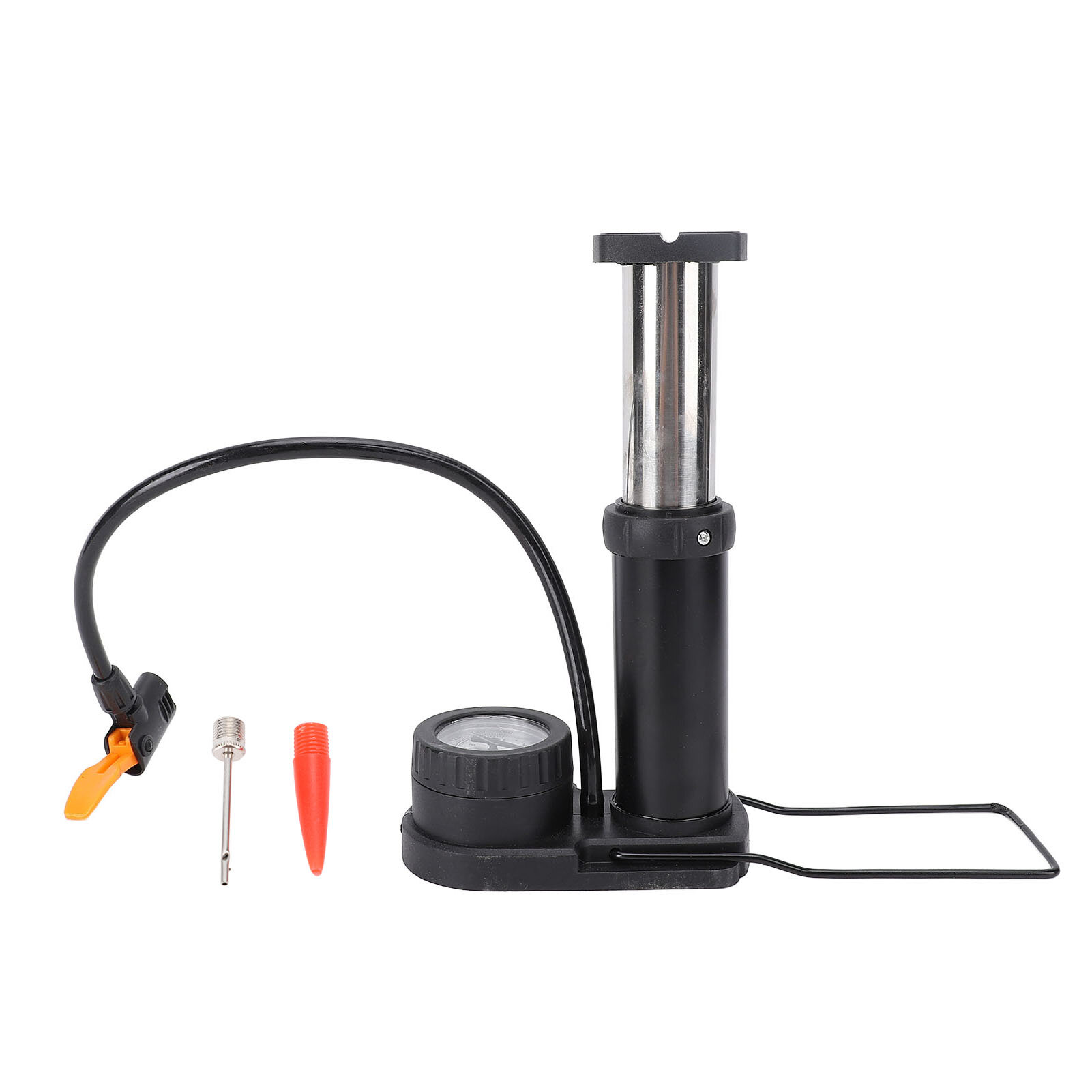 Ножной насос черный портативный высокоэффективный ножной насос для накачивания шин с манометром для электрического велосипеда мотоцикла