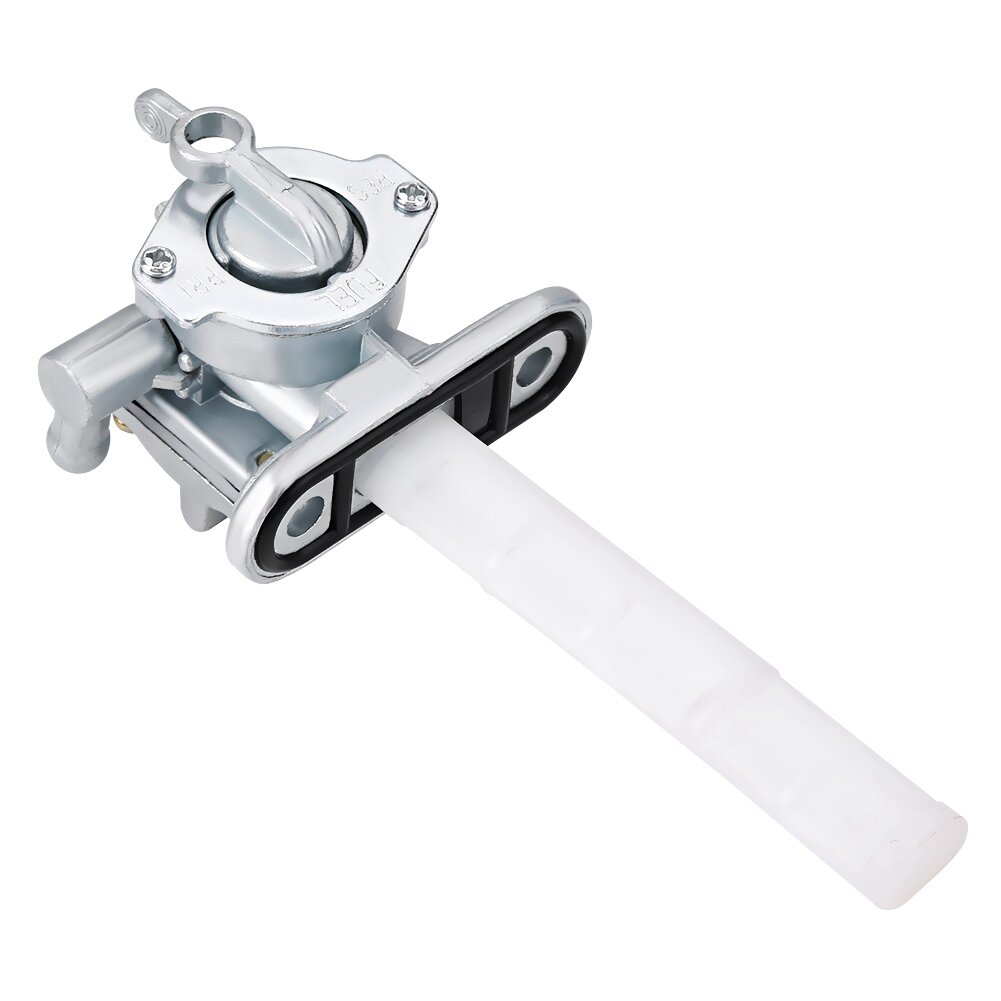 Топливный кран, серебристо-белый переключатель топливного бака, идеально подходит для мотоцикла, пластик, металл, износостойкий.