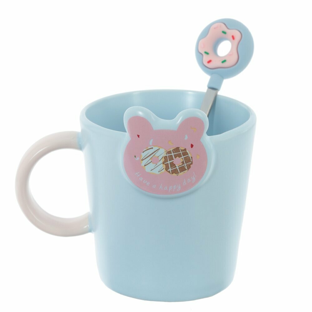 Кружка с ложкой, 350 мл, 12х9,5х11 см KSM-815284_1