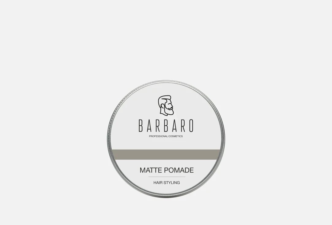 Помада для укладки волос BARBARO Matte, с сильной фиксацией и естественным финишем, 60 г