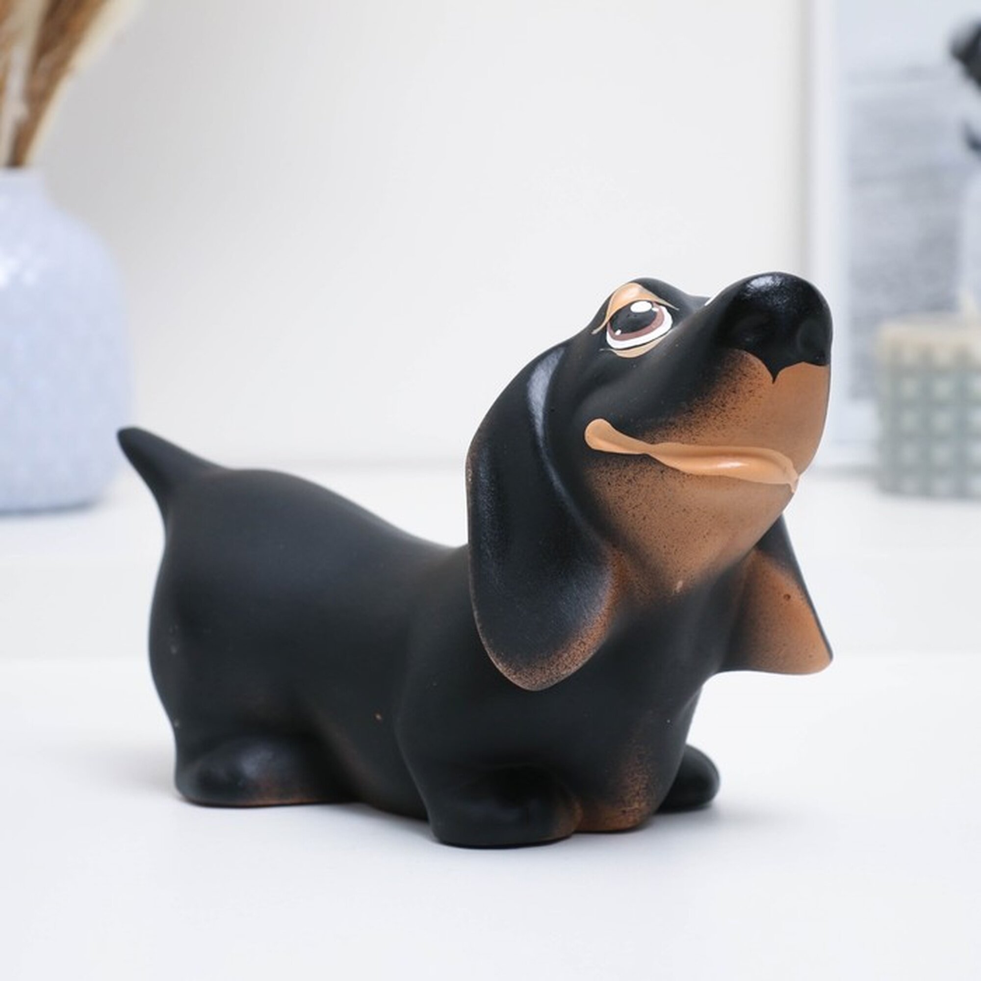 Копилка Хорошие сувениры "Такса", керамика, 25 см х 12 см х 15 см