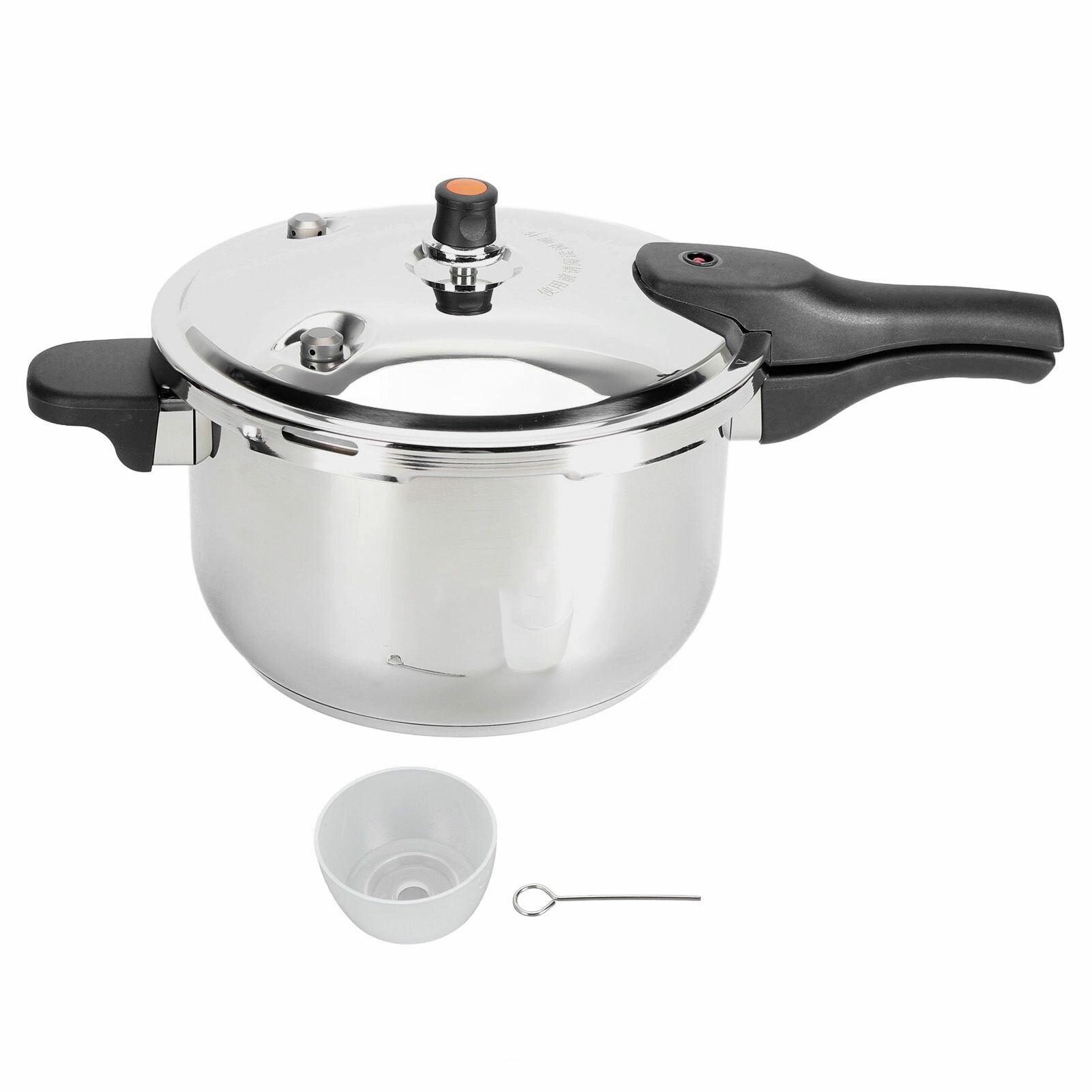 Электрическая скороварка из нержавеющей стали 304, 80 кПа, взрывозащищенная скороварка с клапаном ограничения давления для плиты, быстрое приготовление, 4 л, 20 см/7,9 дюйма