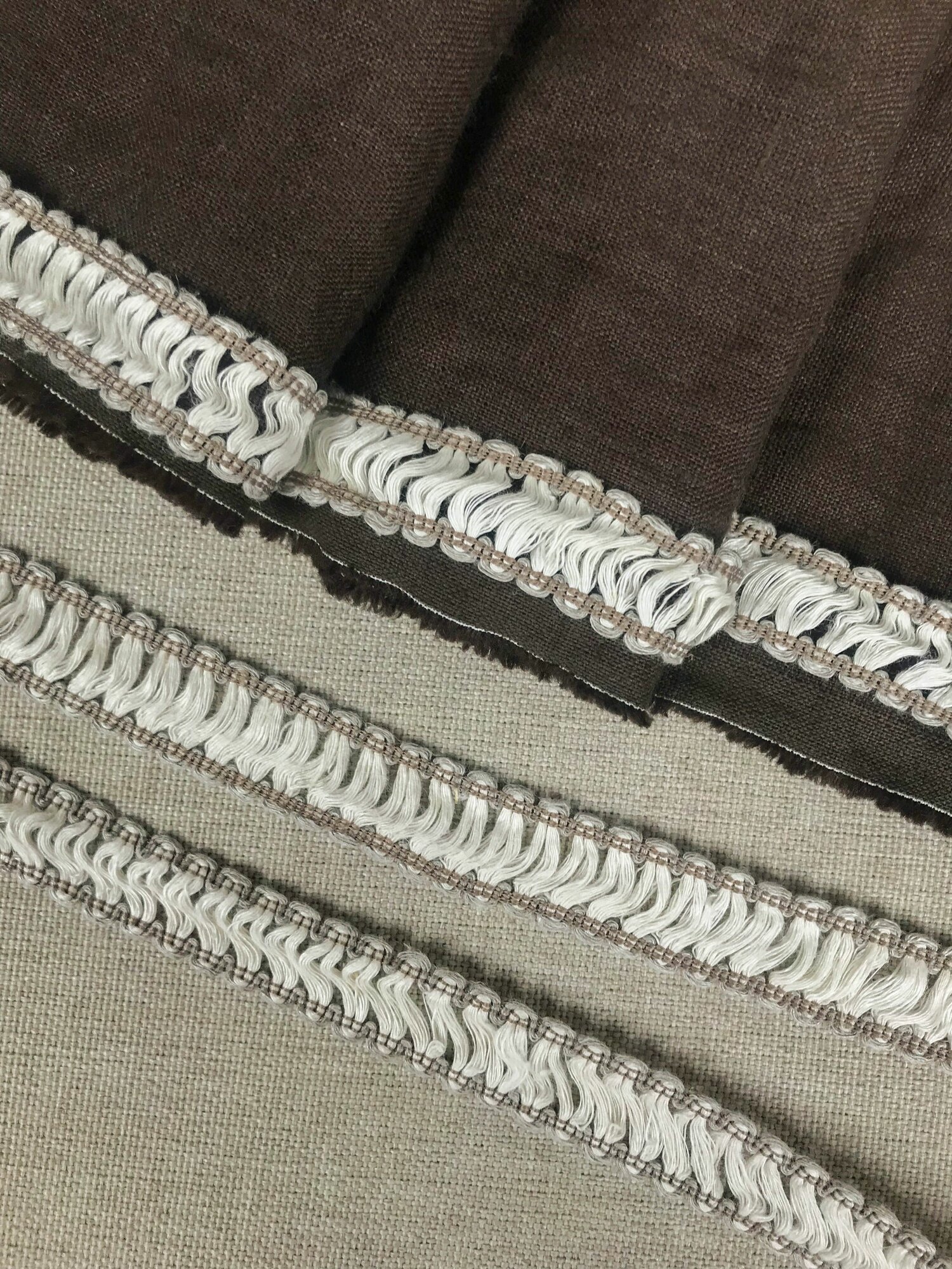 Тесьма декоративная из льна/лента из льна/тесьма лен/кружево лен , ширина 20 мм, длина 3 метра