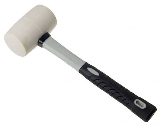 Киянка RemoColor / РемоКолор с фиберглассовой рукояткой, резиновая, серая, 30см / инструменты